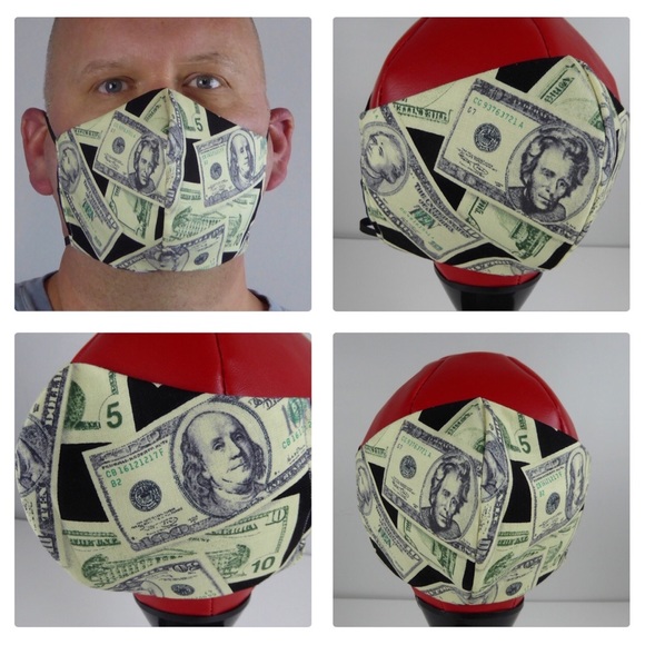Hand Crafted | Accessories | Cash Money Face Covering Cotton Facemask ...